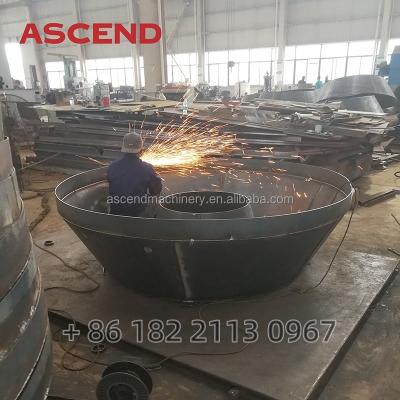 China Uitvoergrootte 150 Mesh Gold Silver Ore Grinding Machine 0,5tph Capaciteit Water Wet Pan Mills Met Double Twee Rollers Te koop