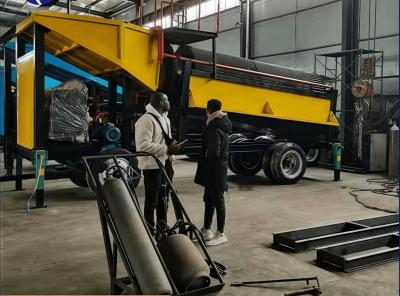 Cina Zambia Zimbabwe Sudan impianto di lavaggio dell'oro di roccia alluvionale macchina con 50 100 tonnellate all'ora di capacità in cava mineraria in vendita
