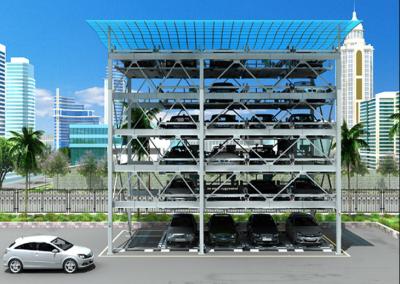 China Horizontal and Vertically Shifting Multi-Level Puzzle Car Parking System for sale