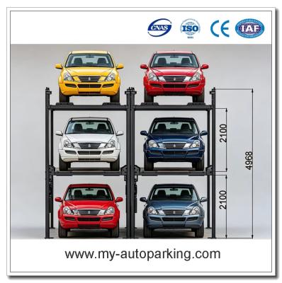 China 4 Post Car Parking Lift, 3 Level Compact Vertical Stacker for Limited Space Garages for sale