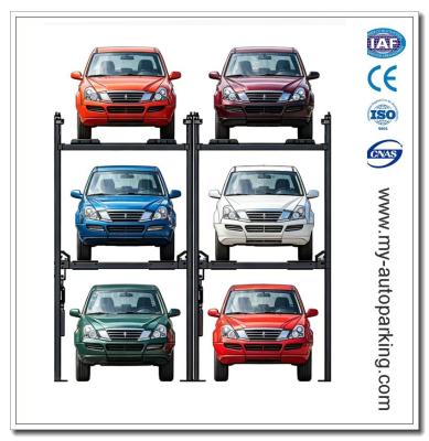 China 3 Level 4 Post Hydraulic Triple Stacker Car Parking Lift With Safety Device China Manufacturer for sale