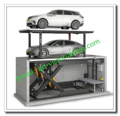 China 2000-7000kg Scissor Parking Lift for 2 Cars/Automated Underground Parking Systems/ Car Parking Lifts Manufacturers for sale