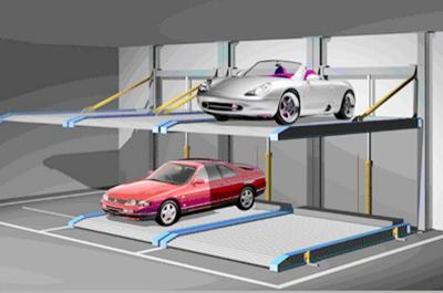 China Sistema de estacionamiento de puzles con voladizo de dos pisos elevadores de estacionamiento de dos pisos en venta
