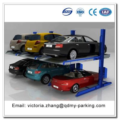 China Double Cars Vertical Parking Stackers Mechanical hydraulic vertical parking lift for sale