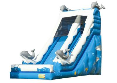 Chine Glissière gonflable d'enfant en bas âge bleu de dauphin, impression gonflable commerciale de Digital de glissières d'eau à vendre