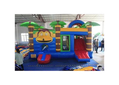 China Jungle Monkey Water - Proof Inflatable Combo Jumping Castle For Children for sale