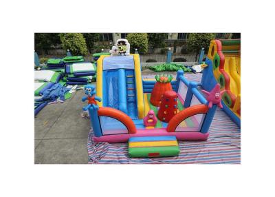 China Patrick Star Theme Inflatable Fun City For Children Customized Color for sale