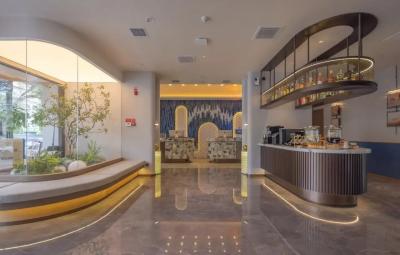 China New Chinese Boutique Hotel Lobby Furniture Modern Coffee Bar Furniture Custom Design for sale