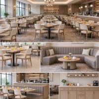China Colorful Dining Sets Modern Printed Solid Wood Dinning Room Set Custom for sale