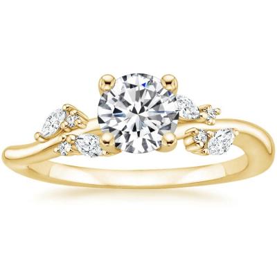 Китай Обручальное кольцо диаманта Arden с 0,75 диамантами карата круглыми в желтом золоте 9k продается