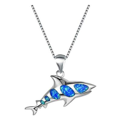 China Shark Pendant Necklace Fish Sea Life Fine Jewelry For Women Girls Jewelry Gift for sale