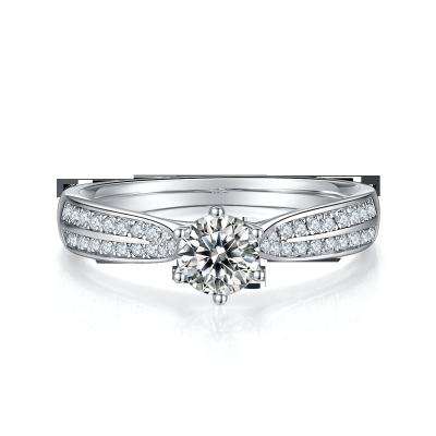 China Joia minimalista do ouro dos projetos 9K, Moissanite 925 Ring Set de prata à venda