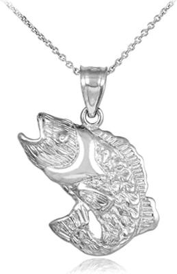 China Hoge Poolse 925 Sterling Silver Jumping Sea Bass-Vissen van de Overzeese de Tegenhangerhalsband het Levenscharme Te koop