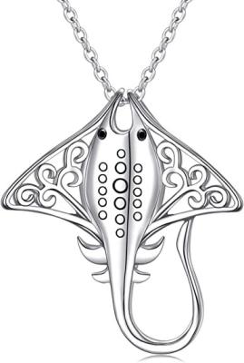 China Dameboom 925 Sterling Silver Stingray Necklace Manta Ray Turtle Dolphin Charm Te koop