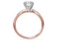 China Claw Setting 9K Silver Ring With 3.6ct Round Cut Lab Diamond for sale