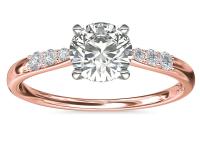 China Claw Setting 9K Silver Ring With 3.6ct Round Cut Lab Diamond for sale