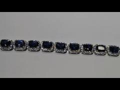 Природа 0,5 ct вокруг кольца венчика Tanzanite в стерлинговом серебряном обручальном кольце