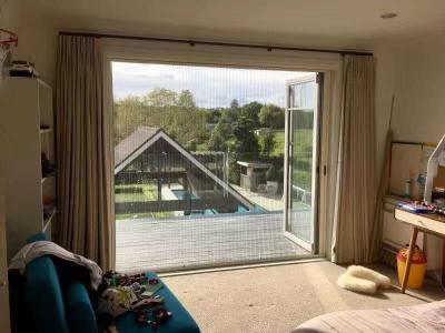 China Aluminum profile bug out plisse net flyscreen for bifold doors for sale