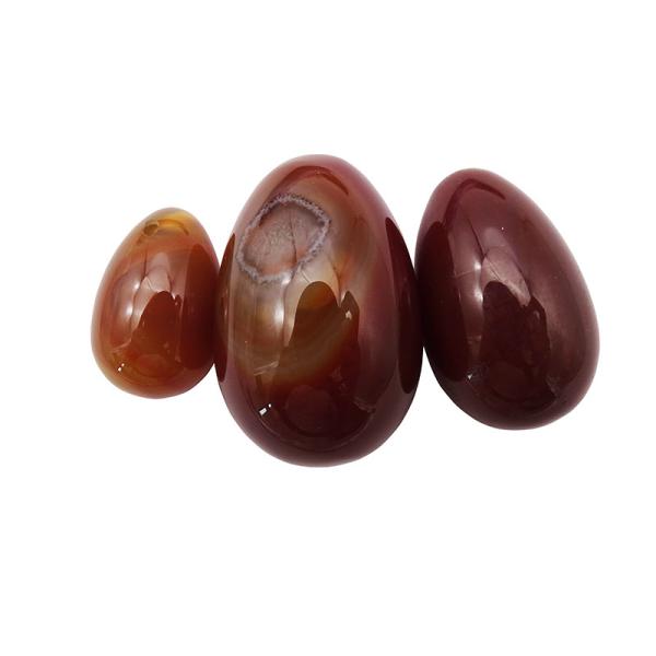 Quality Regional Feature Yoni Eggs Red Agate Natural Gemstone Jade Eggs For Women Kegel for sale