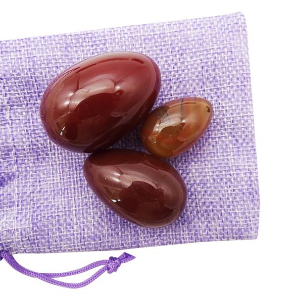 Quality Regional Feature Yoni Eggs Red Agate Natural Gemstone Jade Eggs For Women Kegel for sale