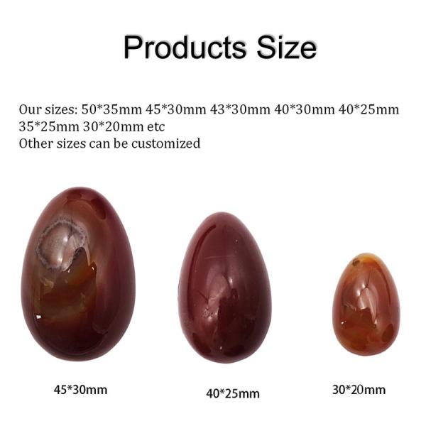 Quality Regional Feature Yoni Eggs Red Agate Natural Gemstone Jade Eggs For Women Kegel for sale