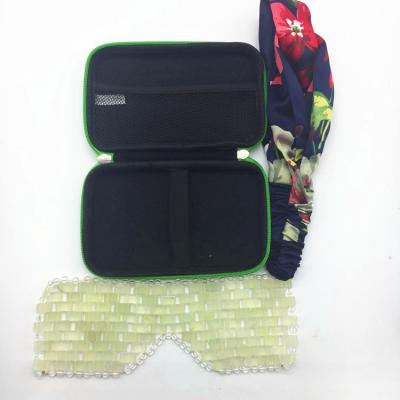 China Healthcare Top Selling Crystal Eye Mask Pure Natural Jade Eye Mask Xiuyan Jade Eye Mask Customizable Style for sale