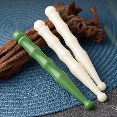 Cina 14.5cm Resina Double Head Acupoint Stick per massaggio facciale e strumento di stimolazione linfatica in vendita