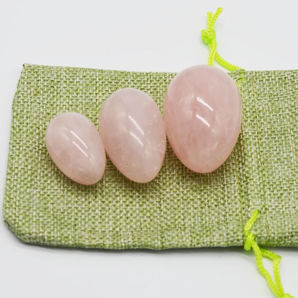 Quality Technique polished Rose Quartz and Jade Yoni Eggs 's Top Kegel Exercise Choice for sale