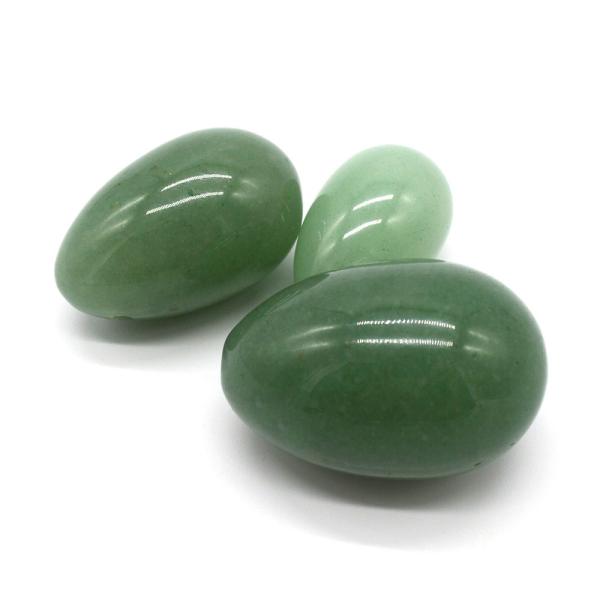 Quality Achieve Stronger Pelvic Floor with Carved Green Jade Yoni Eggs Kegel Exercise for sale