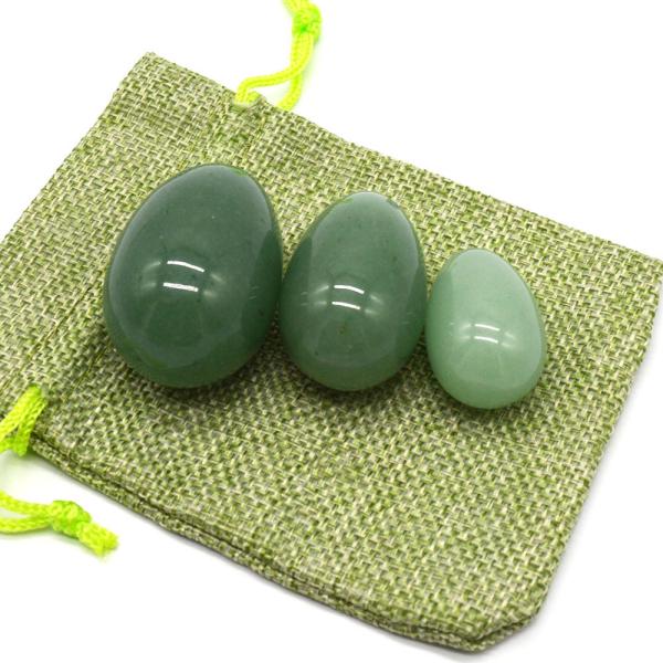 Quality Achieve Stronger Pelvic Floor with Carved Green Jade Yoni Eggs Kegel Exercise for sale
