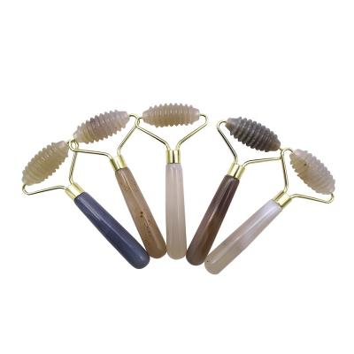 China Massage Hammer Agate cinza Roller de jade com pontas para massagem facial natural antienvelhecimento terapia de bolsas de olhos ferramentas de massagem antienvelhecimento à venda