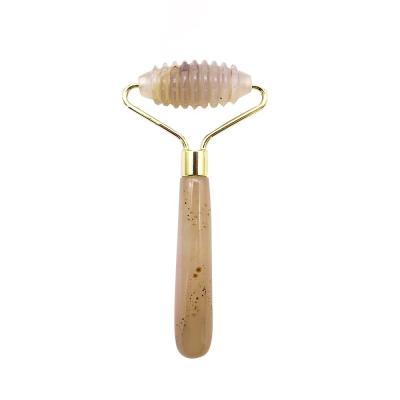 China Massage Hammer Agate cinza Roller de jade com pontas para massagem facial natural antienvelhecimento terapia de bolsas de olhos ferramentas de massagem antienvelhecimento à venda