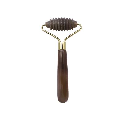 China Massage Hammer Agate cinza Roller de jade com pontas para massagem facial natural antienvelhecimento terapia de bolsas de olhos ferramentas de massagem antienvelhecimento à venda