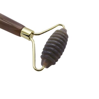 China Massage Hammer Agate cinza Roller de jade com pontas para massagem facial natural antienvelhecimento terapia de bolsas de olhos ferramentas de massagem antienvelhecimento à venda