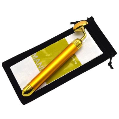 Cina 6000 volte/min Frequenza di massaggio 24K Oro Facial Beauty Bar Face and Eye Beauty Magic Wand Massaggiatore Faciale con funzione in vendita