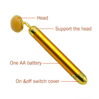 Cina 6000 volte/min Frequenza di massaggio 24K Oro Facial Beauty Bar Face and Eye Beauty Magic Wand Massaggiatore Faciale con funzione in vendita
