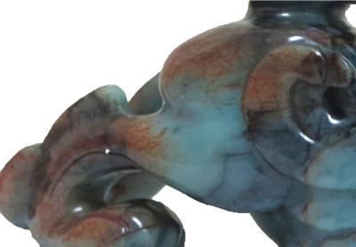 China Quartz Crystal Jade Pixiu Green Statue for Home Gift 20 Cm Gemstone Feng Shui Engraving Figurine Carved Home Decoration Love for sale
