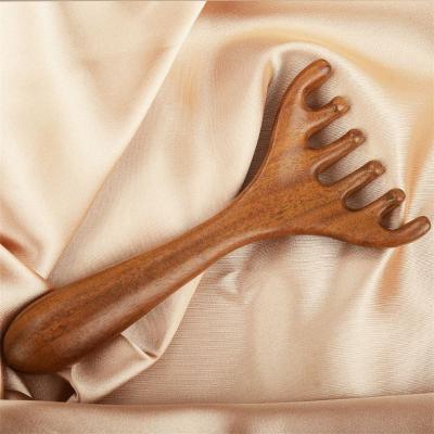 China Ontgrendel uw schoonheid herten geitels vorm hoofdhuid meridian massager hoofd gua sha massage kam voor gezicht en lichaam ontspanning Te koop