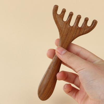 China Ontgrendel uw schoonheid herten geitels vorm hoofdhuid meridian massager hoofd gua sha massage kam voor gezicht en lichaam ontspanning Te koop