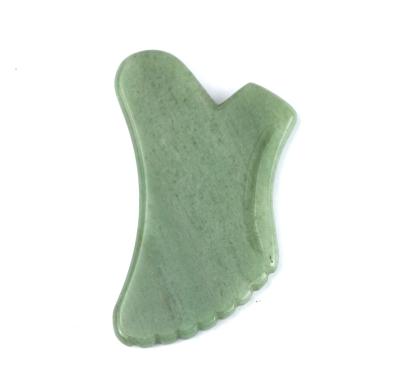 China Green Aventurine Guasha Gua Sha Face Tool Mode No abkgs-038 For Effective Lymphatic Drainage And Skincare for sale