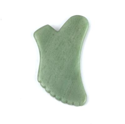 China Green Aventurine Guasha Gua Sha Face Tool Mode No abkgs-038 For Effective Lymphatic Drainage And Skincare for sale