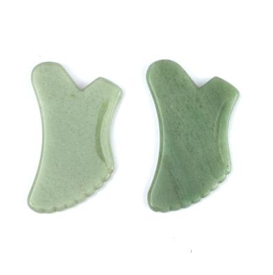 China Green Aventurine Guasha Gua Sha Face Tool Mode No abkgs-038 For Effective Lymphatic Drainage And Skincare for sale