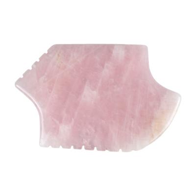 2024 Rose Quartz Gua Sha Massaggio Strumento Con Denti Naturale Piuma Cristallina Bellezza Massaggiatore Face Lifting Anti Aging Logo Rosa