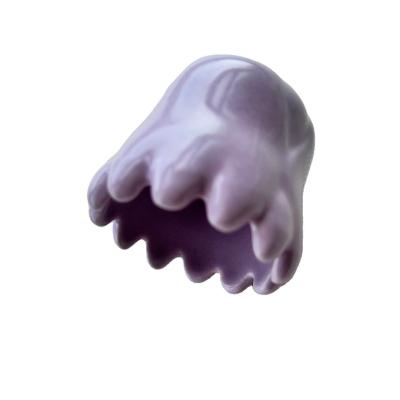 China Body Massage Equipment Custom Logo White Ceramic Scalp Massage Tools for Purple Guasha Porcelain Skin Care Stone Gua sha for sale