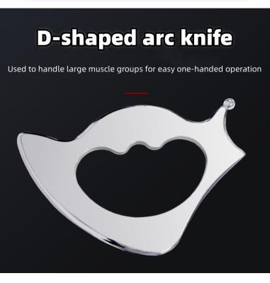 China Stainless Steel Gua Sha IASTM Tool Silver Massage Tool for Deep Tissue Scraping and Release for sale
