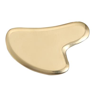 China Body Massager Heart Shape Natural Brass Metal Gua Sha Scraping Board for Meridian Massage and Muscle Massage for sale