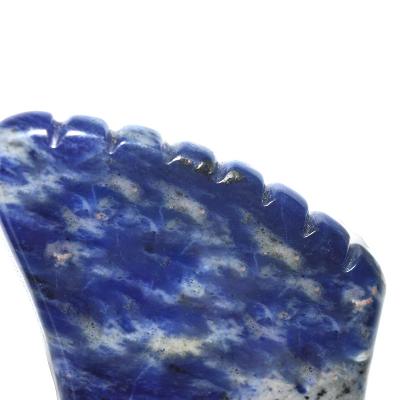 Cina Blu Sodalite Stone Gua Sha Body Scraping Massage Tool Funzione di controllo manuale per viso e corpo Regalo di bellezza naturale in vendita