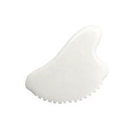 China OEM Private Label White Jade Gua Sha Handmade Healing Stone Gua Sha Scraping Facial Massage Tools for Decrease Puffiness for sale