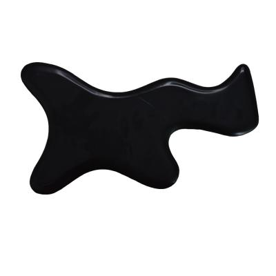 China Zwarte Bian Stone Gua Sha Scraping Massage Board voor volledige lichaam lymfatische drainage en pijnverlichting Te koop