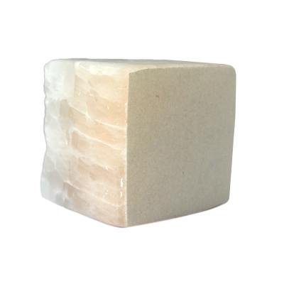China Regional Feature Pink Cube Shaped Essential Oil Aroma Diffuser with Irregular Crystal Jade Glacier Stone for sale